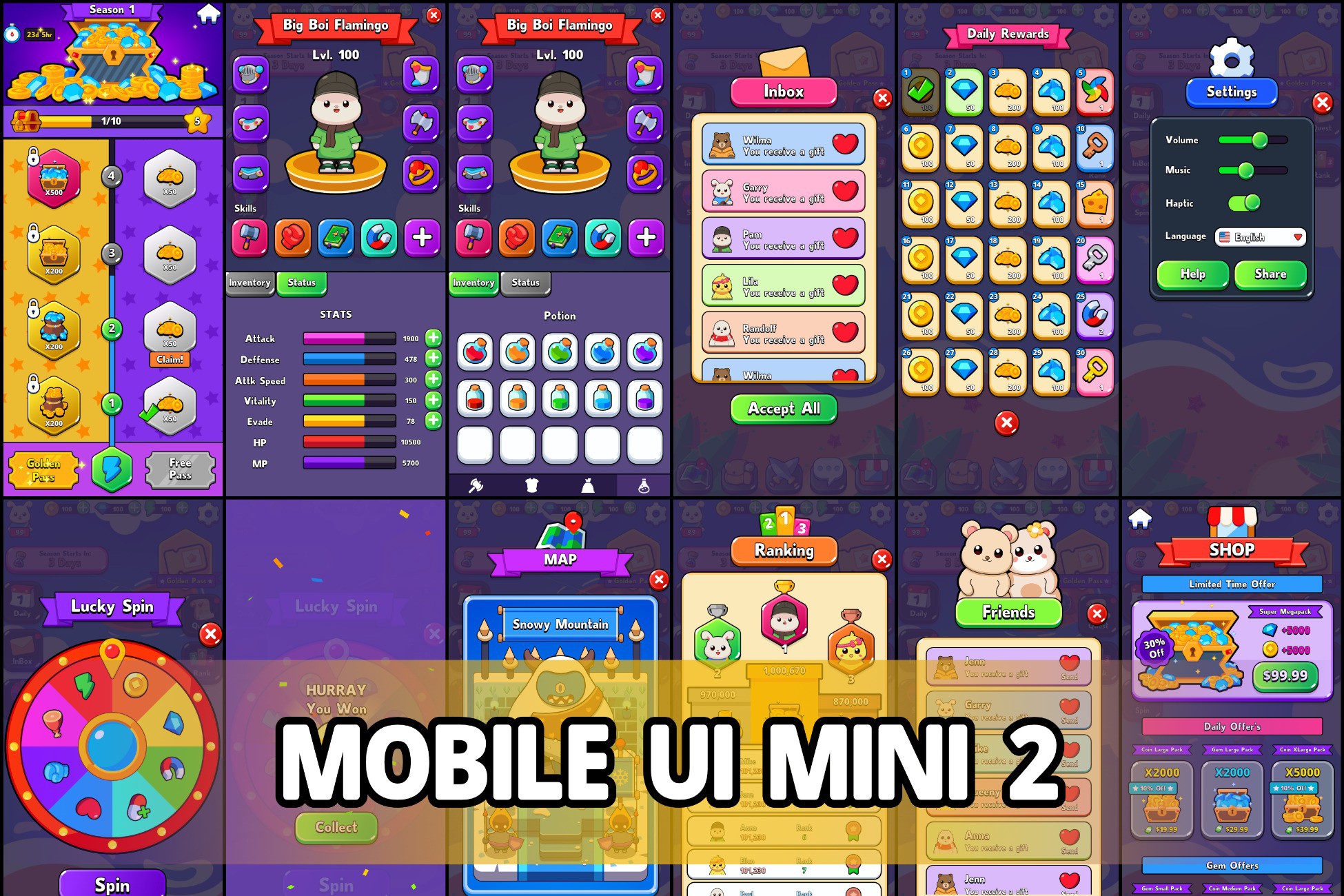 Mini 2 GUI | 2D GUI | Unity Asset Store