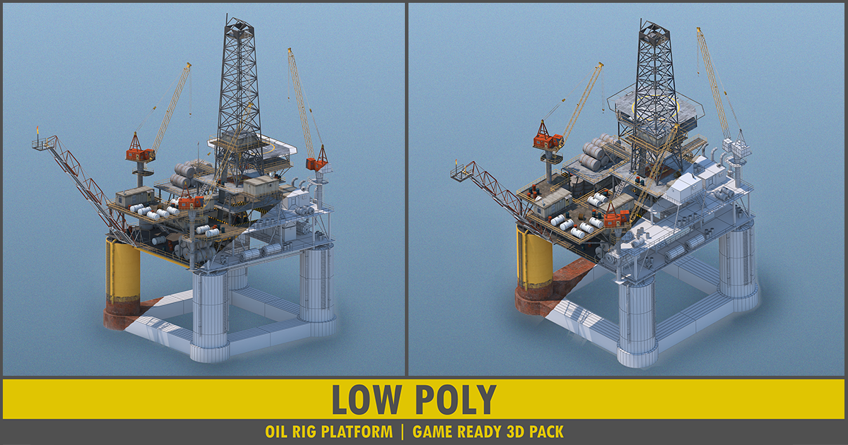 Oil Rig Platform - Pack | 3D Industrial | Unity Asset Store