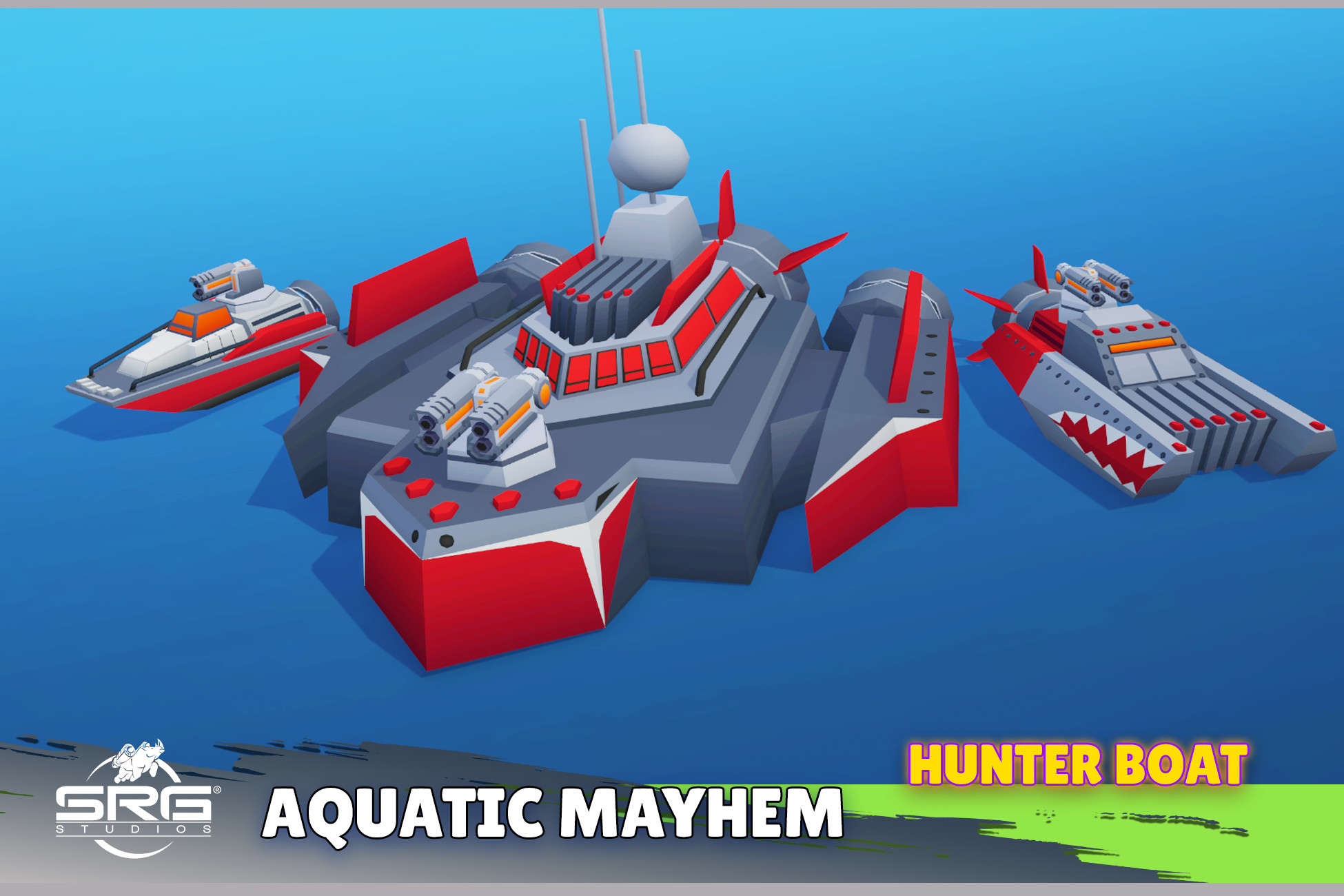 Aquatic Mayhem - Hunter Boat | 3D Sea | Unity Asset Store