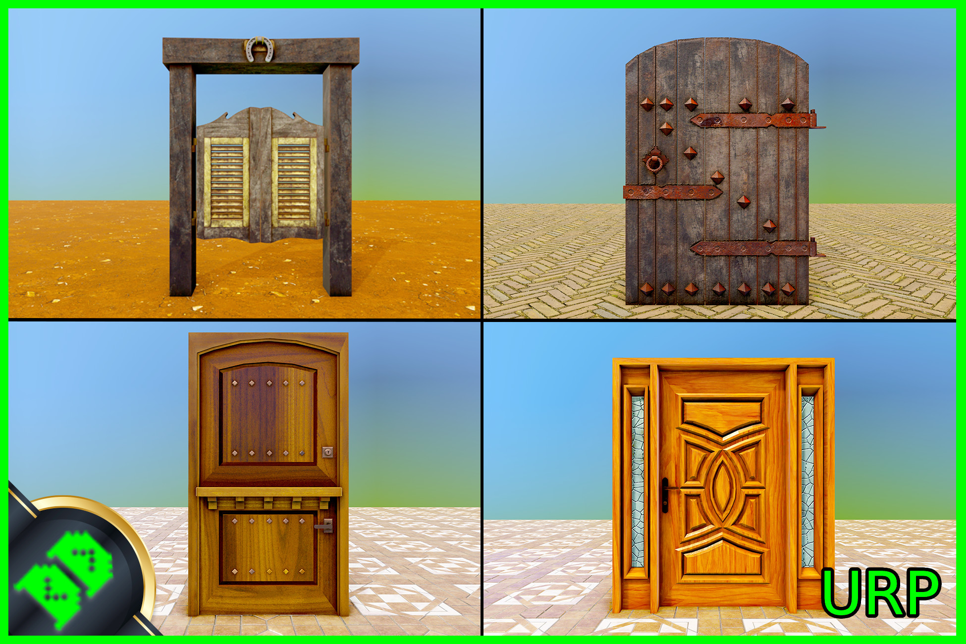 Door Pack 4 - URP | 3D Props | Unity Asset Store