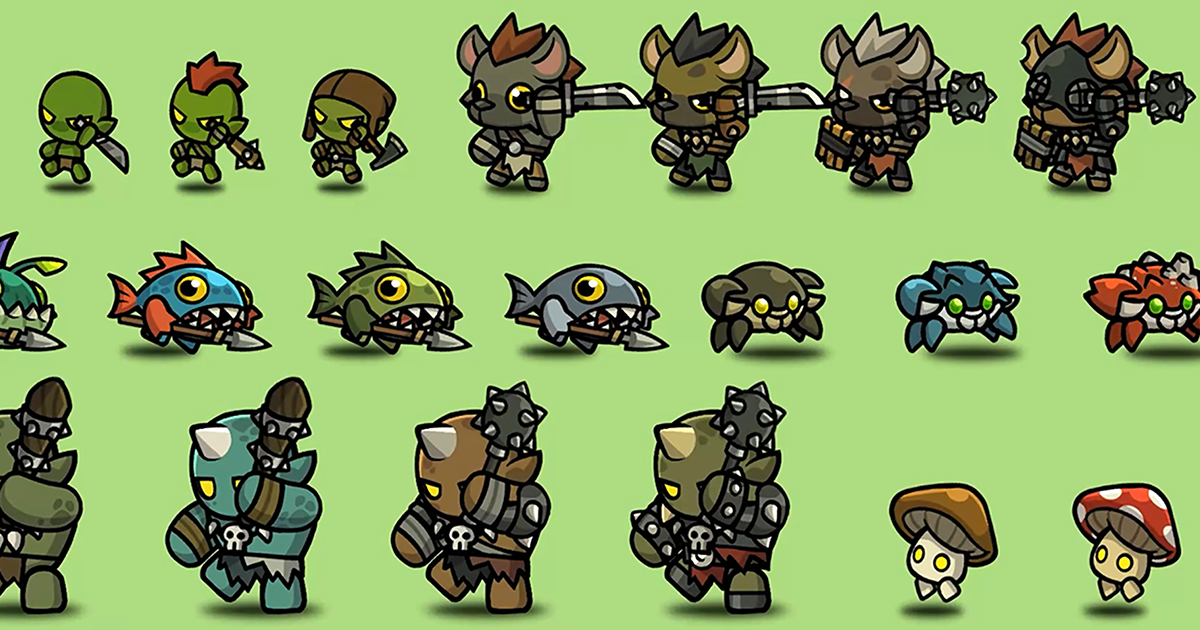 2D Monster Pack : Basic Bundle (+PSB) | 2D キャラクター | Unity Asset Store