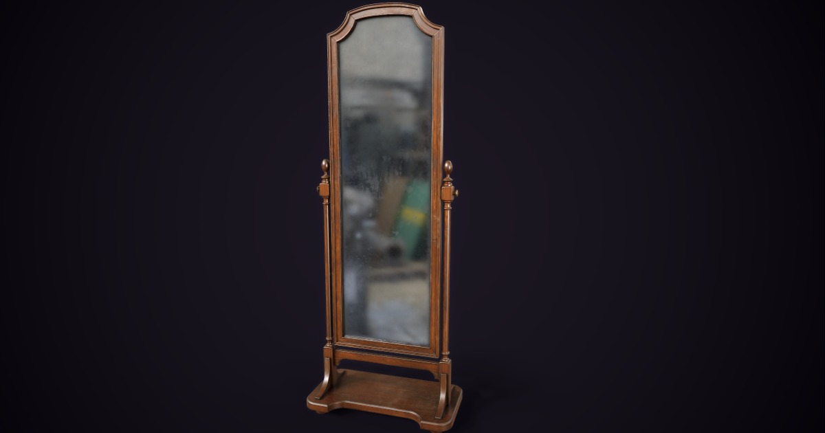 Vintage standing mirror | 3D Furniture | Unity Asset Store