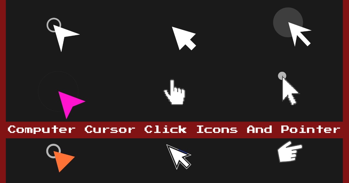 Computer Cursor Click Icons And Pointer Set (05.04.25) | 2D Textures ...