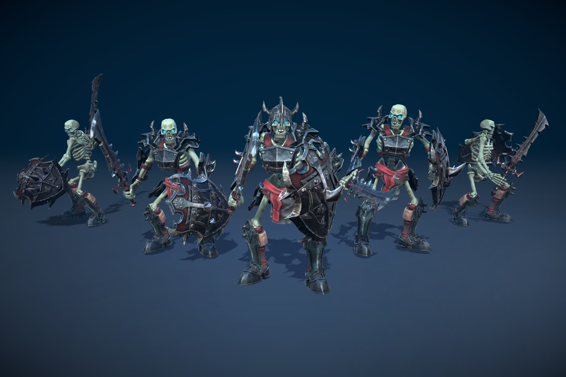 Skeleton Warrior With One-Handed Sword And Shield Tier3 | Characters ...