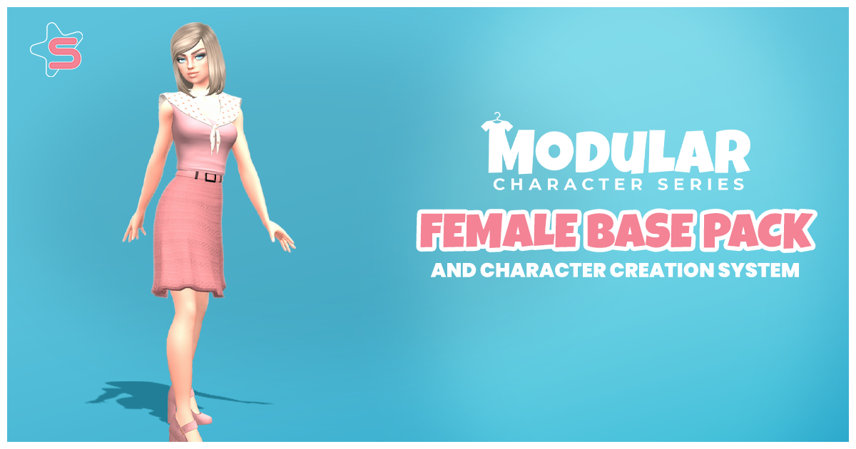 Modular Character: Stylized Female Base Pack | 3D Humanoids | Unity ...