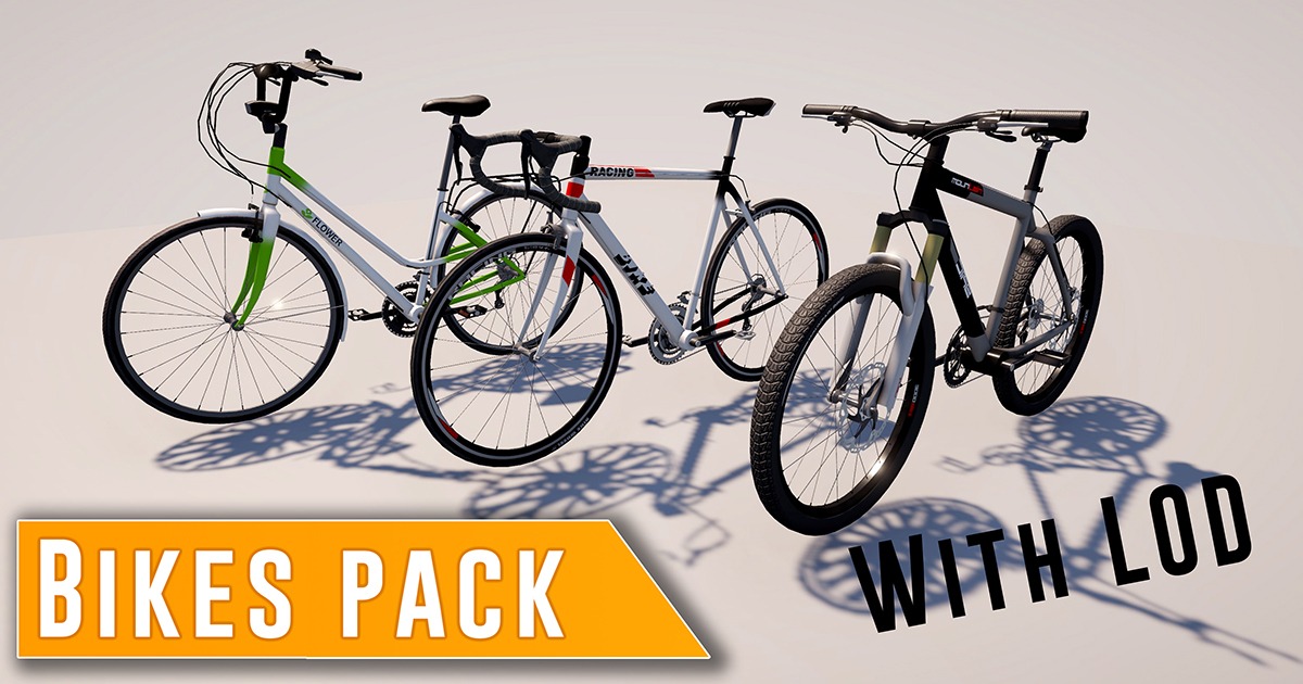 Bikes Pack with LOD | 3D Land | Unity Asset Store