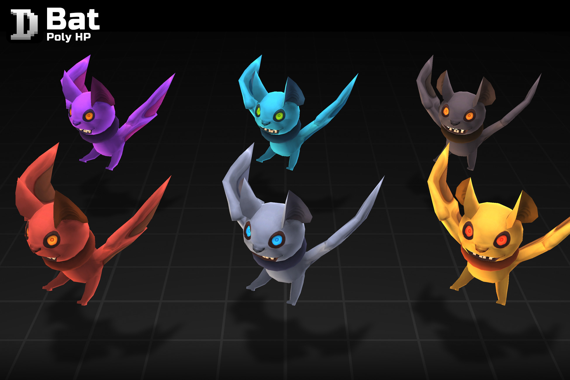 Poly HP - Bat | 3D 생물 | Unity Asset Store