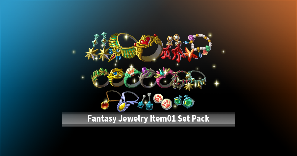 Fantasy Jewelry Item01 Set Pack | 2D Icons | Unity Asset Store