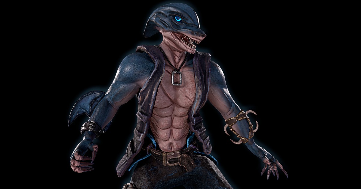 Dangerous Shark-Man | 3D Creatures | Unity Asset Store