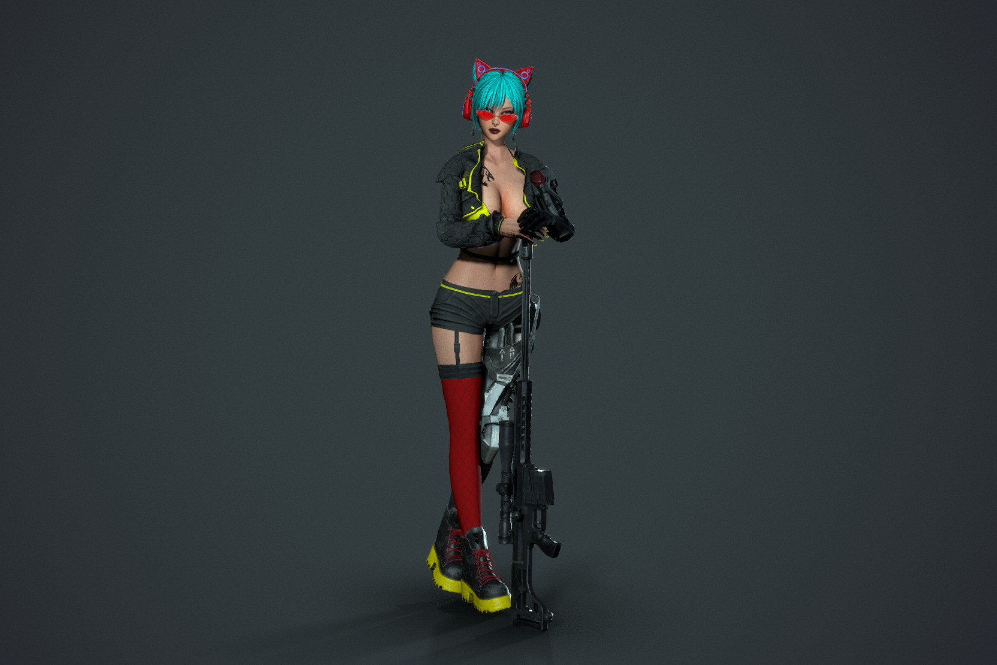 Cyberpunk Sniper Girl(URP) | Characters | Unity Asset Store