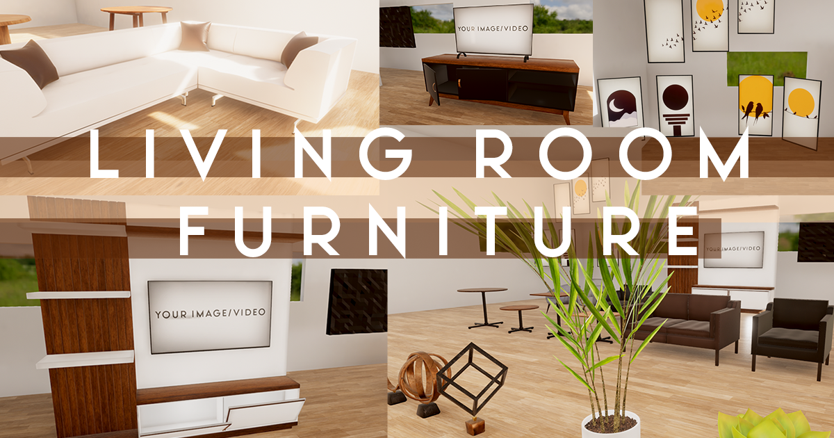Living Room Furniture (With Adjustable Doors) | 3D Furniture | Unity ...