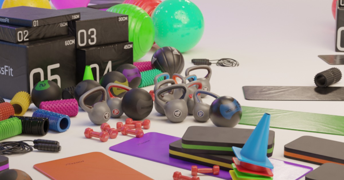 Realistic Aerobics Equipment Bundle | 3D Props | Unity Asset Store