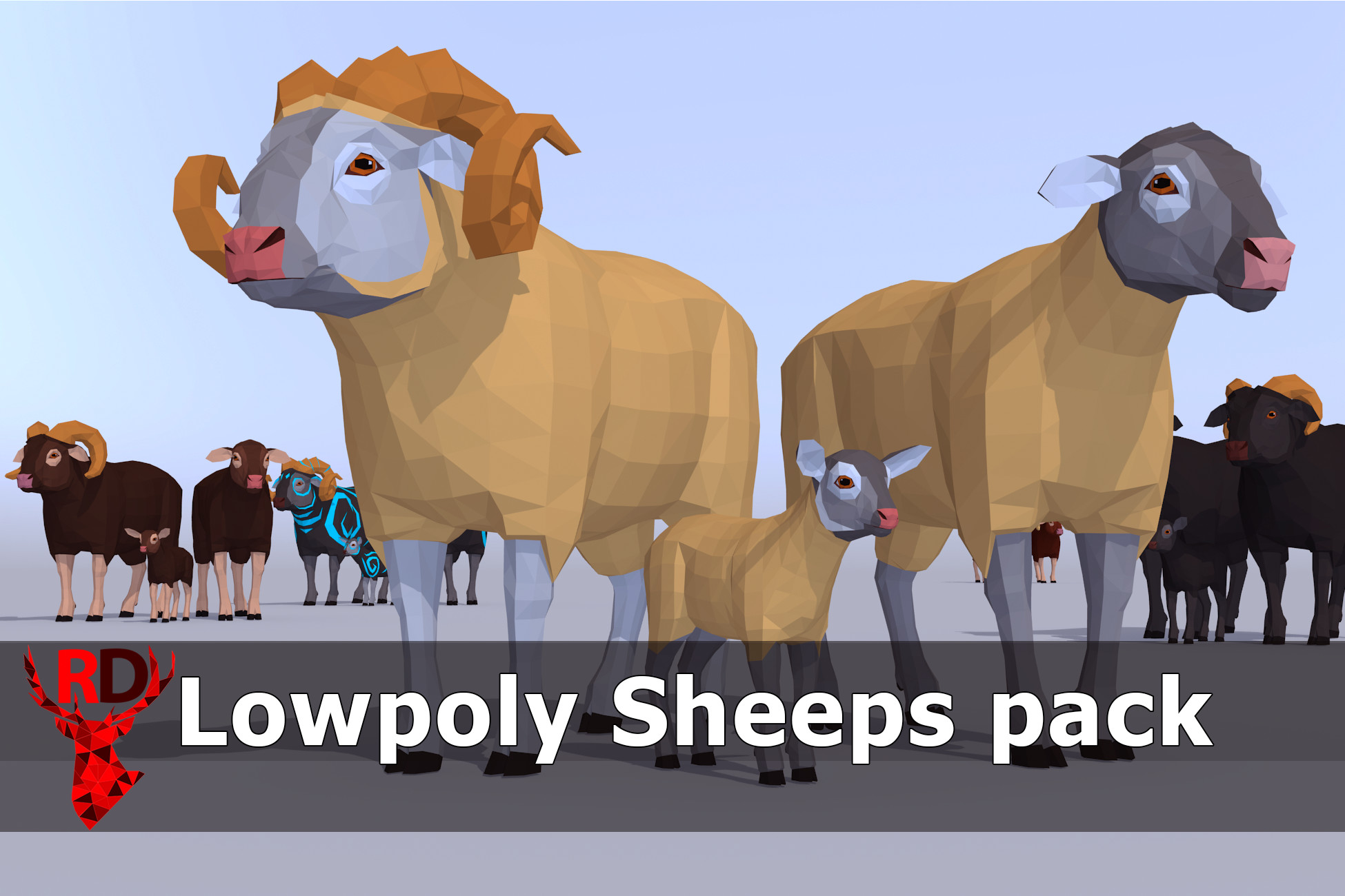 LowPoly Sheeps pack | 캐릭터 | Unity Asset Store