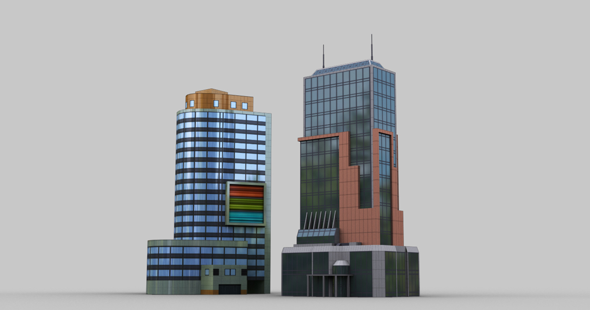 Modern Building Pack2 | 3D Urban | Unity Asset Store