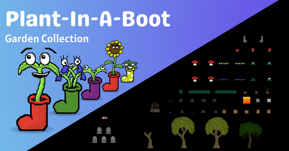 Plant-In-A-Boot Garden Collection - 2D | 2D Environments | Unity Asset ...