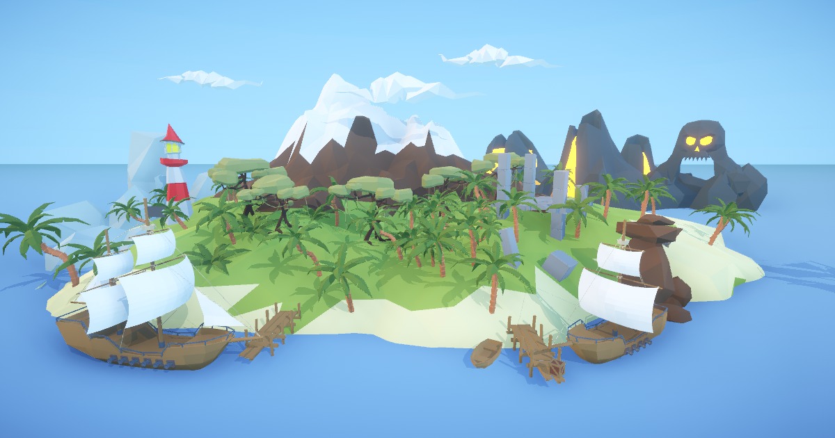Low Poly Jungle & Volcano Pack | 3D Environments | Unity Asset Store