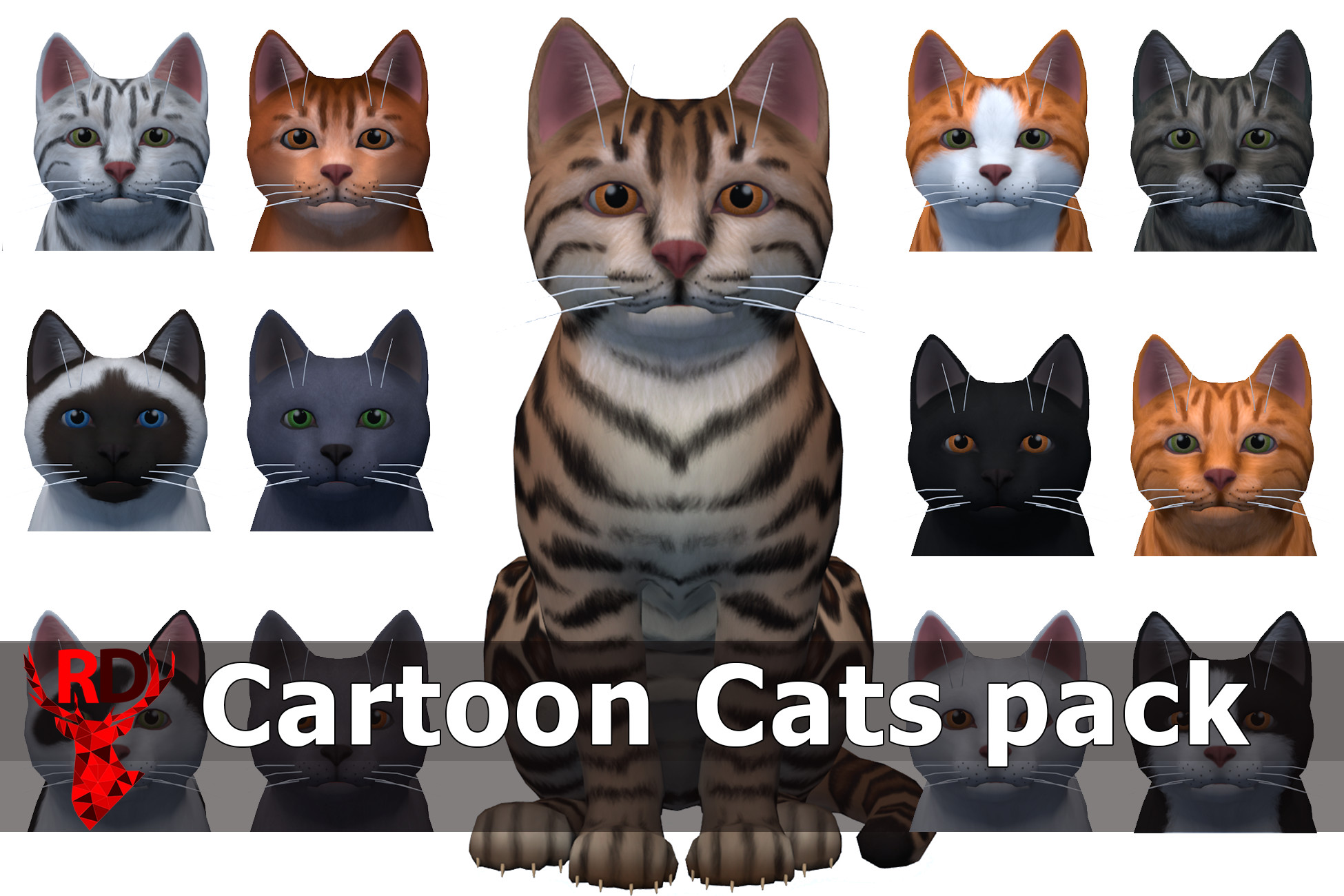 Cartoon Cats pack | Characters | Unity Asset Store
