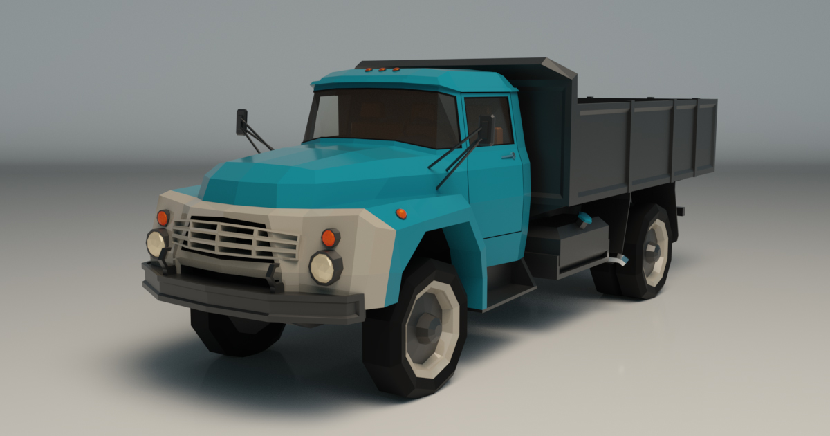 Low Poly Vintage Truck 02 | 3D Land | Unity Asset Store