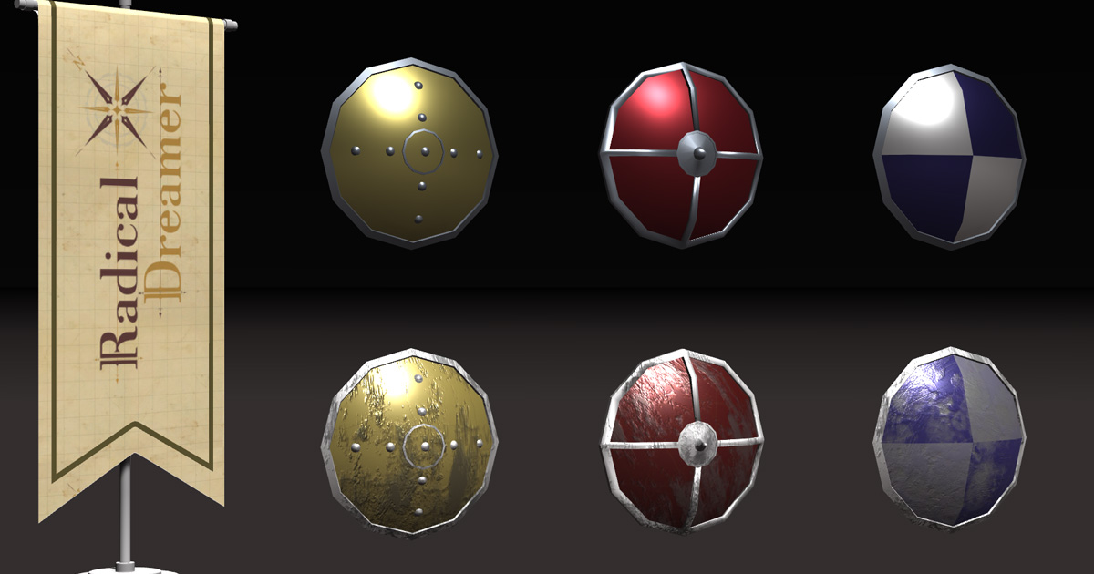 Fantasy Round Shields New-worn prop | 3D Weapons | Unity Asset Store
