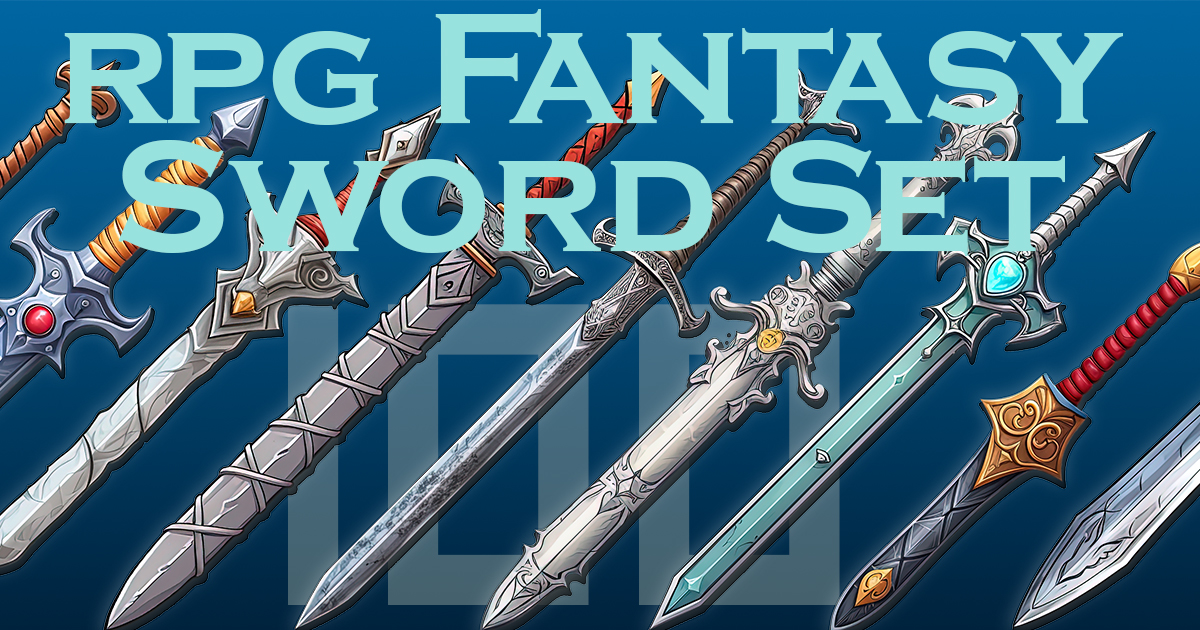 2D RPG Fantasy Sword SET (100 Swords) | 2D Icons | Unity Asset Store