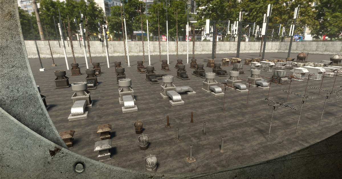 HQ Rooftop Props Collection | 3D Exterior | Unity Asset Store