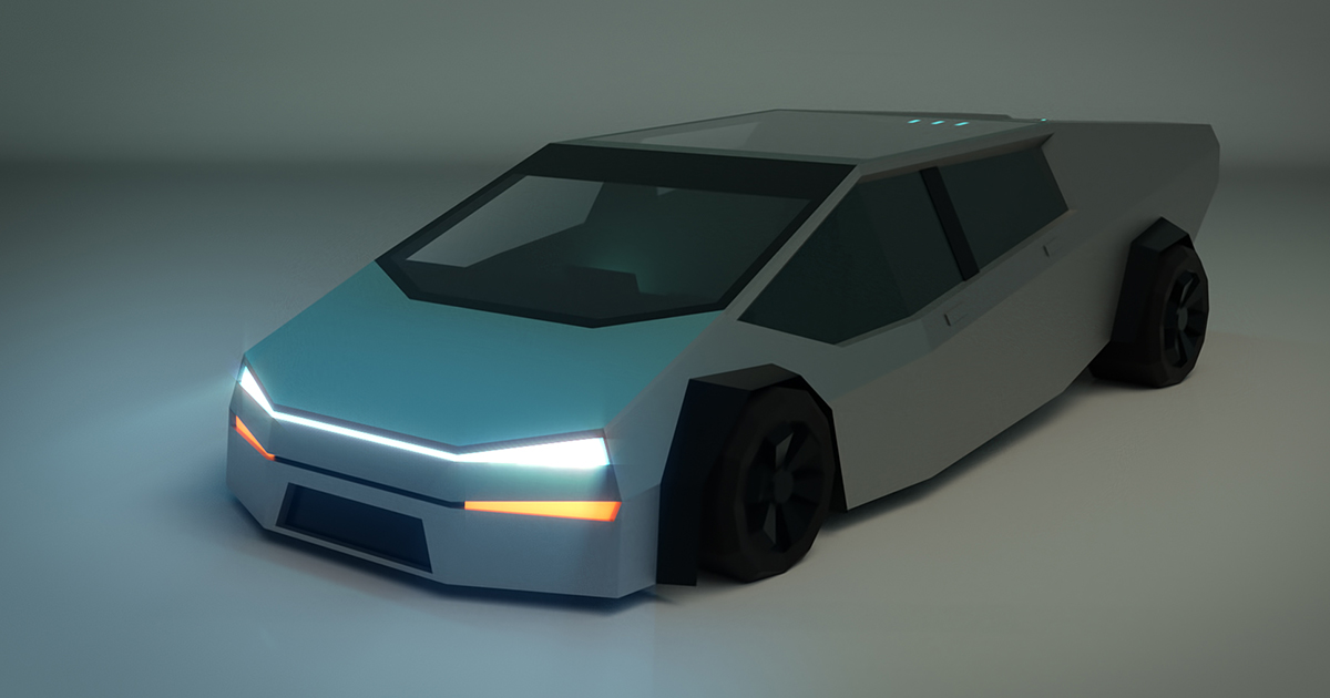 Low Poly Sci-Fi Car 02 | 3D Land | Unity Asset Store