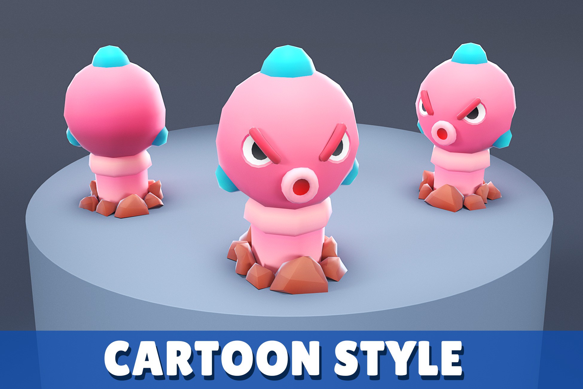 Cartoon Characters - Small Worm Warrior | 3D 생물 | Unity Asset Store