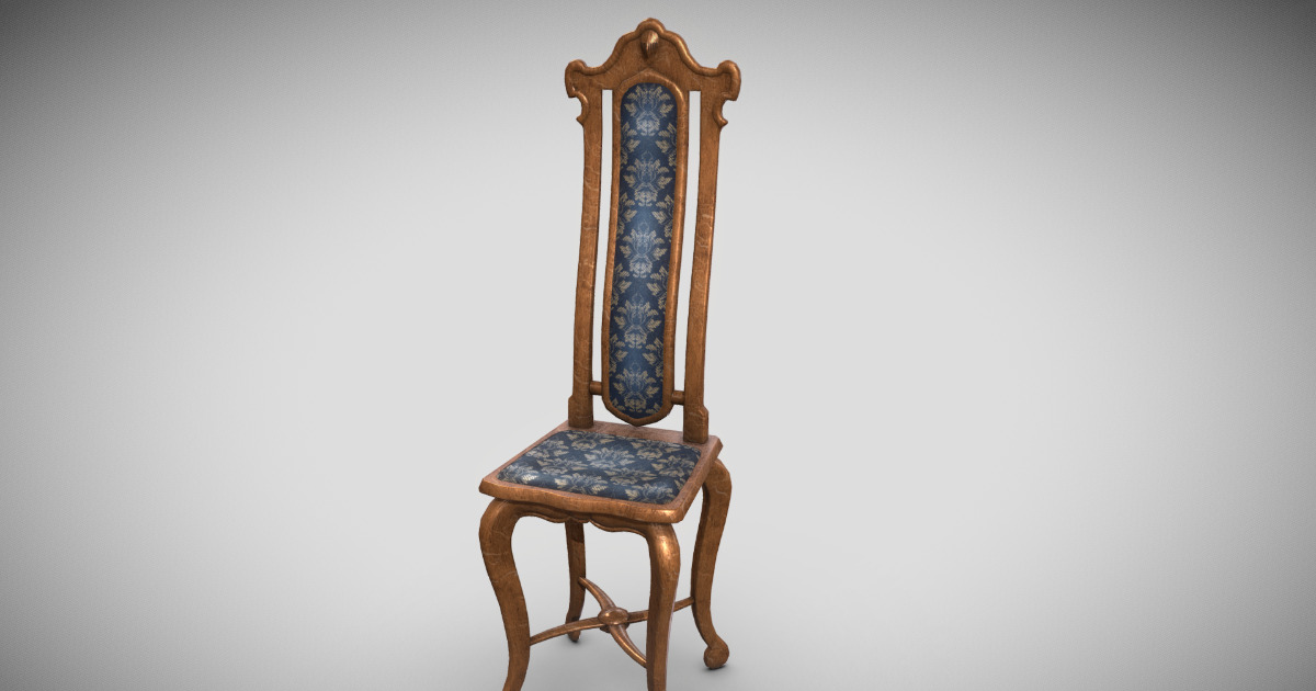 Chair with a silk upholstery | 3D Furniture | Unity Asset Store