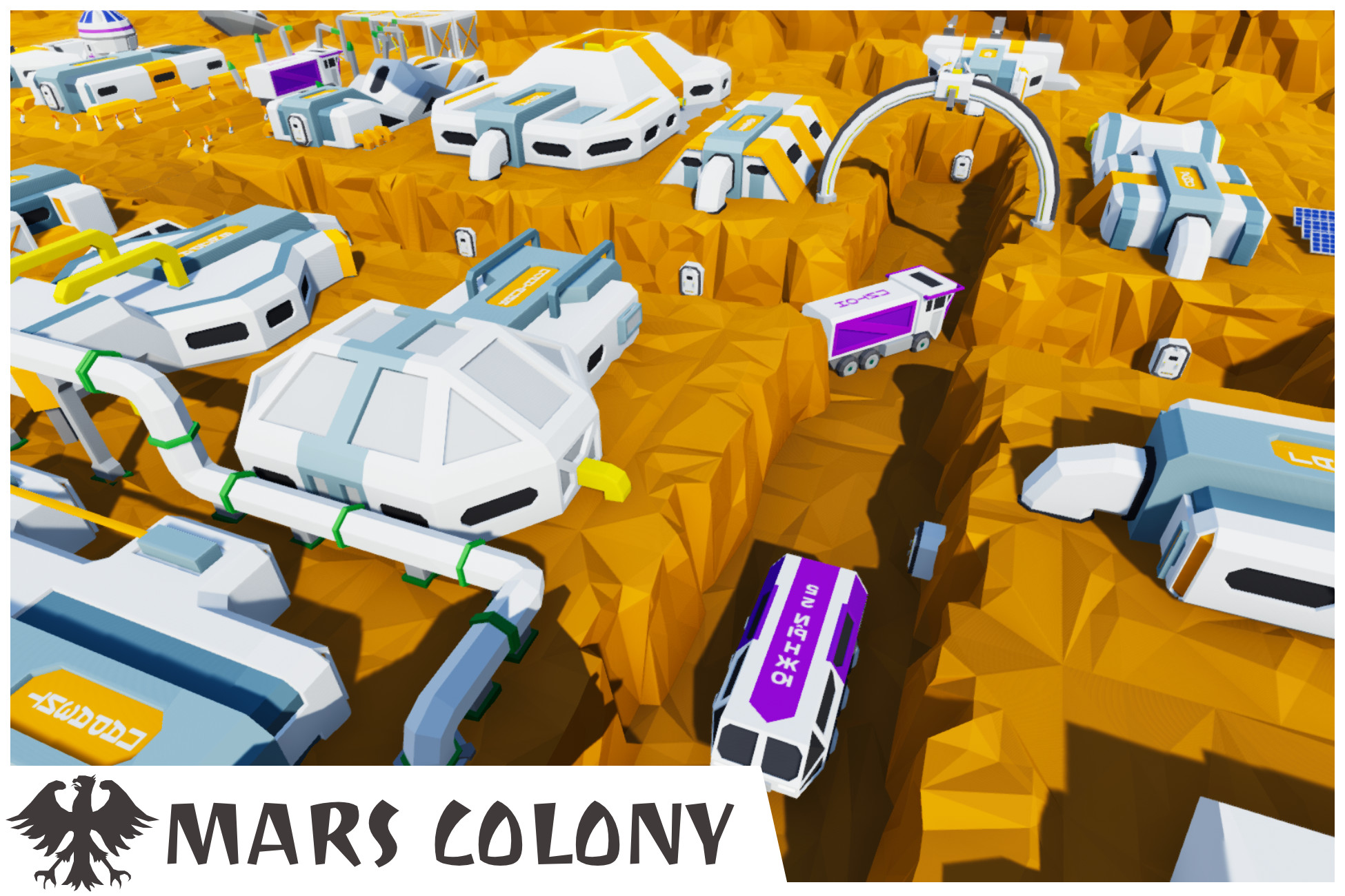 Low Poly mars colony | 3D Environments | Unity Asset Store