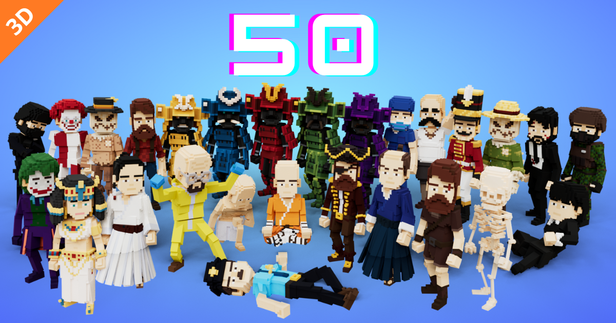 Voxel Characters Pack - Low Poly 3D Art | 3D Humanoids | Unity Asset Store