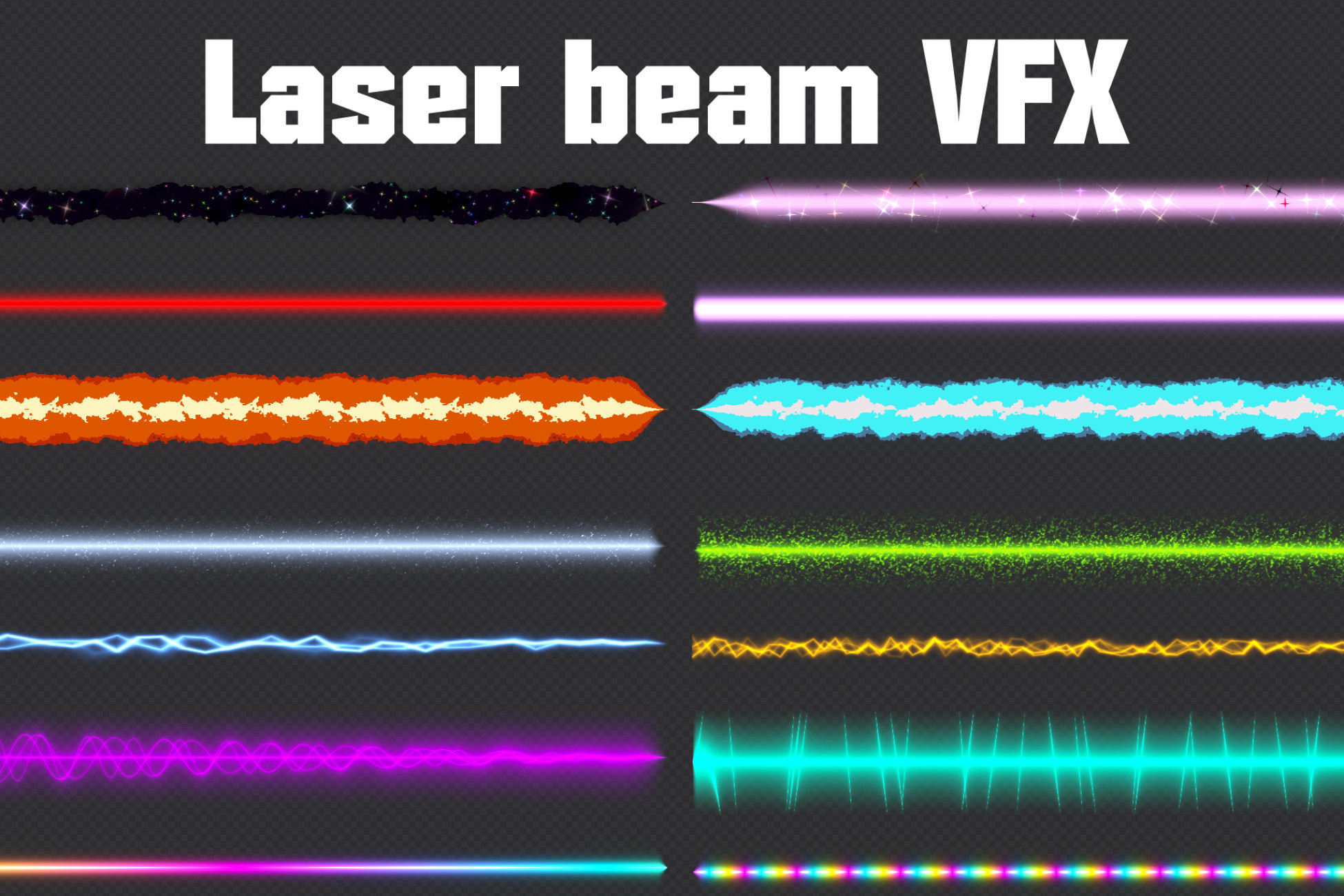 Laser beams VFX | 2D | Unity Asset Store