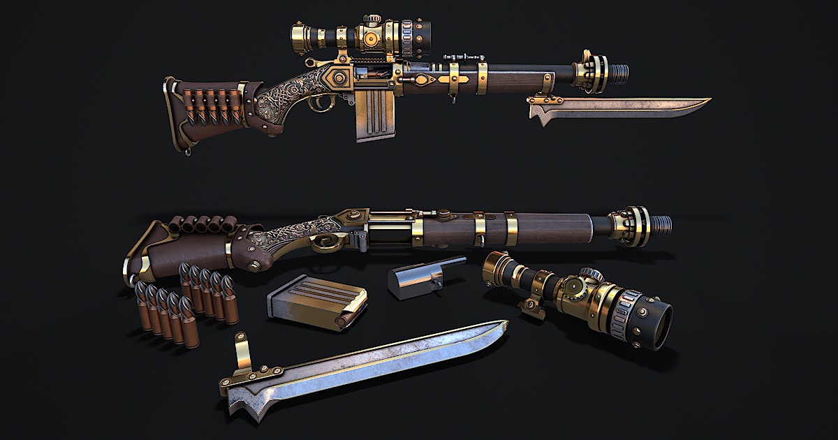 Fantasy_Rifle_2 | 3D Weapons | Unity Asset Store