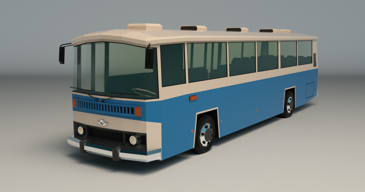 Low Poly City Bus 03 | 3D Land | Unity Asset Store