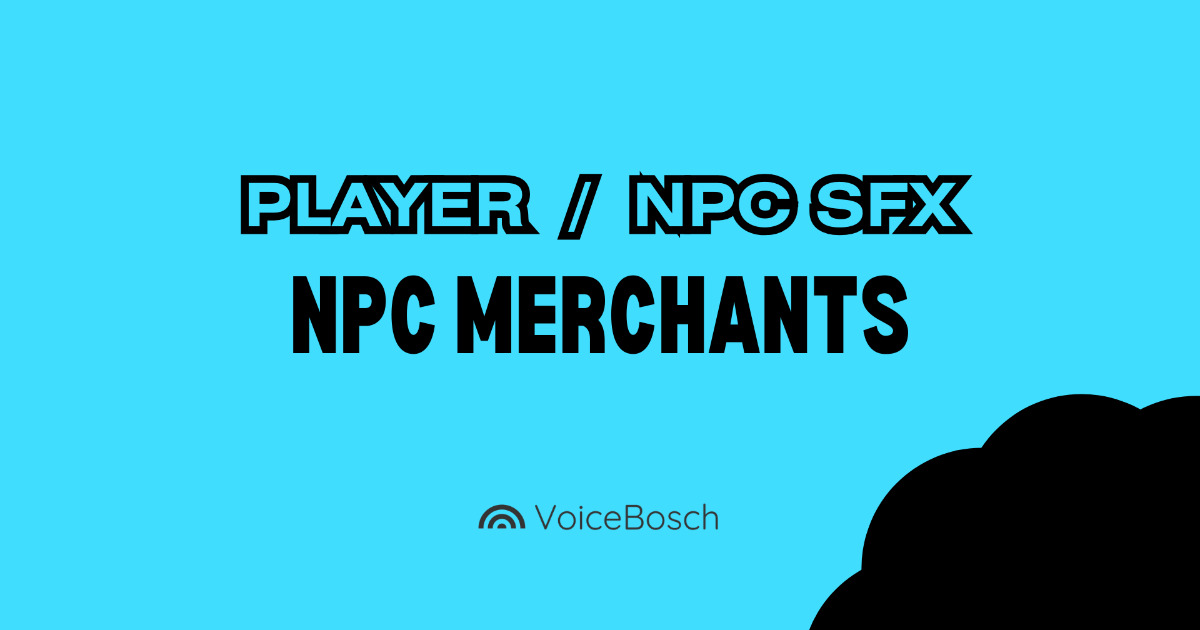 NPC Merchants - Voice Pack | Voices Sound FX | Unity Asset Store