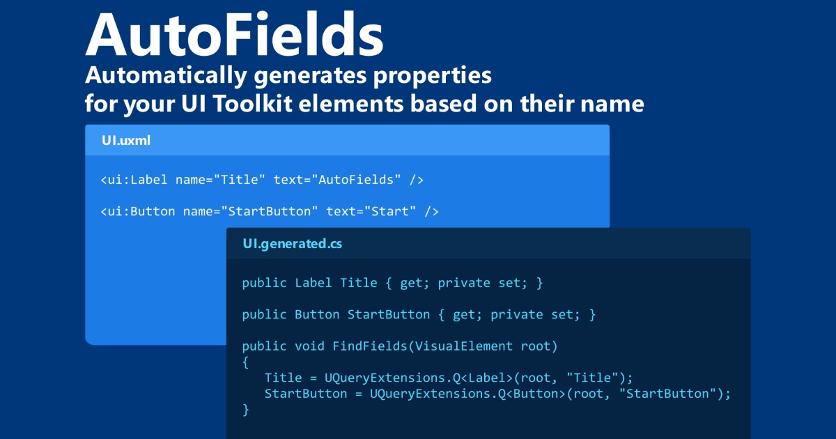 AutoFields for UI Toolkit | GUI Tools | Unity Asset Store