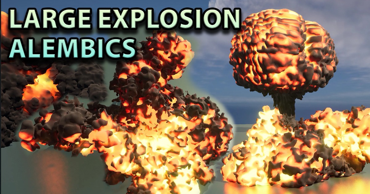 3D Alembic Large Explosions Pack | Fire & Explosions | Unity Asset Store