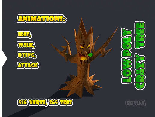 Low poly fantasy ent tree animated | 3D クリーチャー | Unity Asset Store