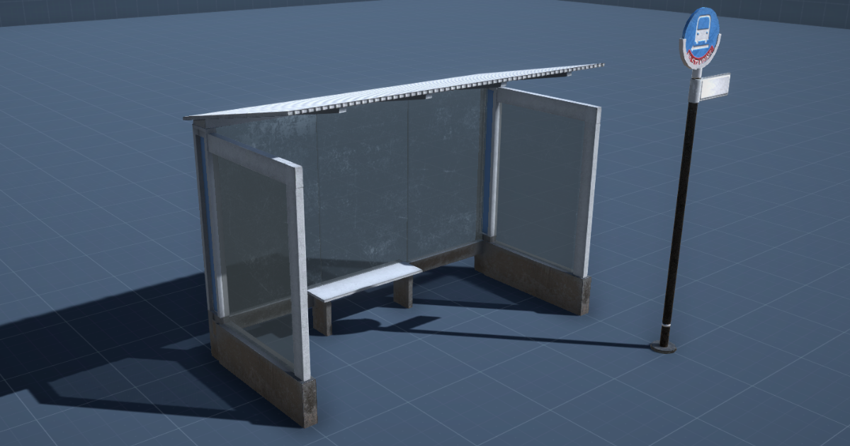 Urban Bus Stop | 3D Urban | Unity Asset Store