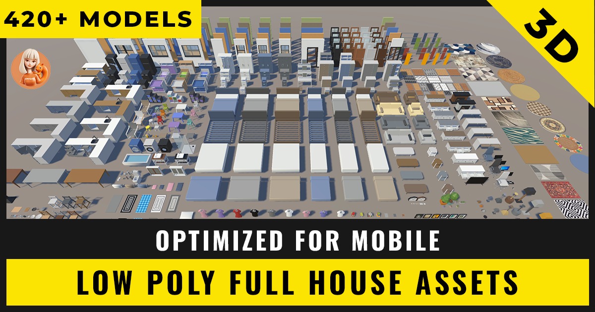 Low Poly Full House Interior Pack | 3D Interior | Unity Asset Store