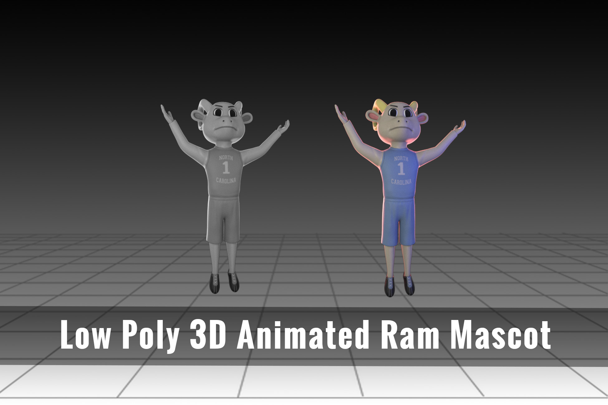 Low Poly 3D Animated Ram Mascot | 3D 캐릭터 | Unity Asset Store