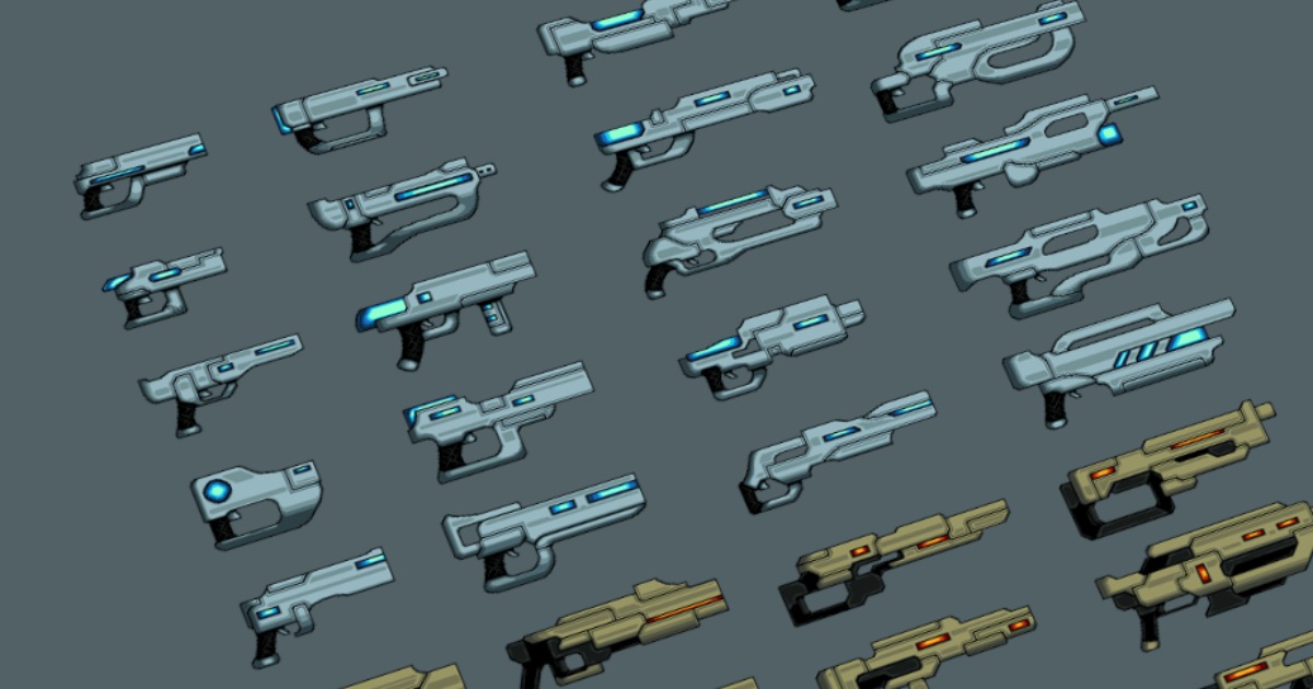 Unique Futuristic Guns Collection | 2D GUI | Unity Asset Store