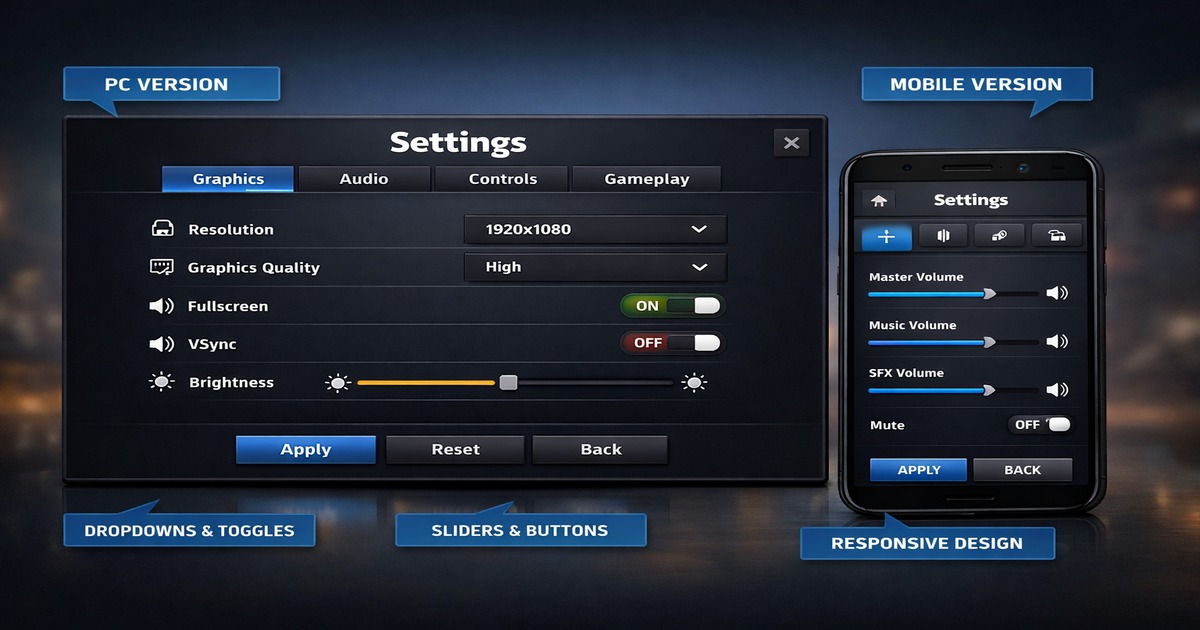 Game Settings Menu | Integration | Unity Asset Store