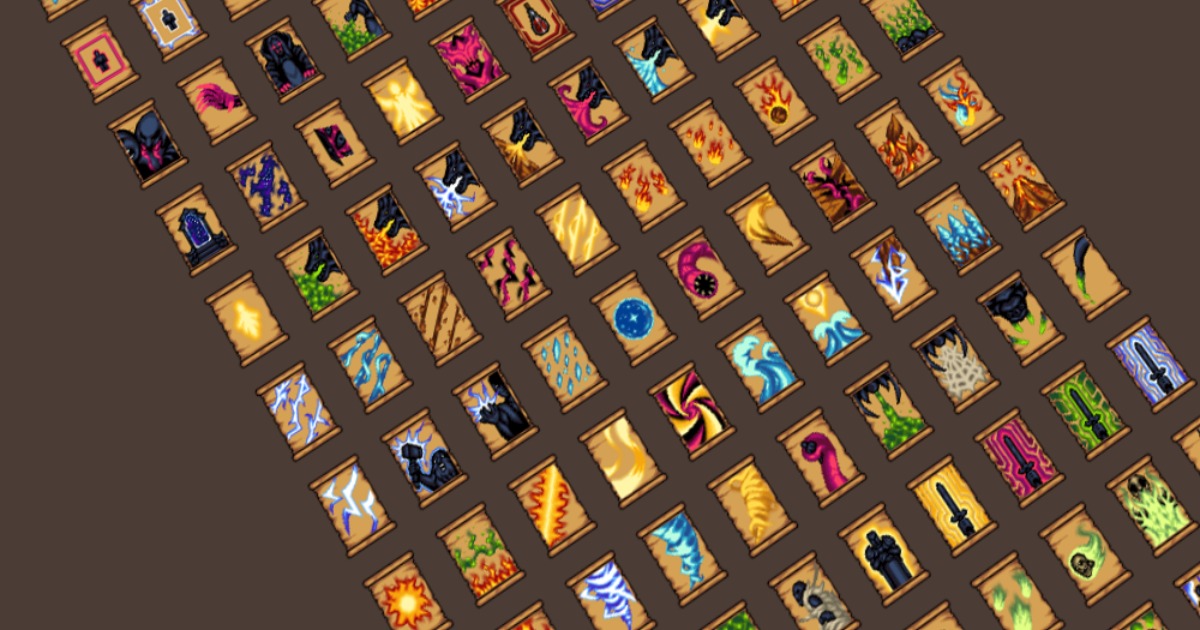 Unique Fantasy Spell Scrolls | 2D Icons | Unity Asset Store