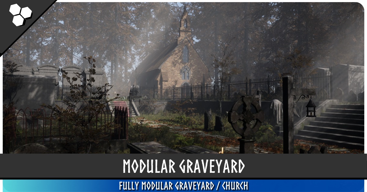 Modular Dark Fantasy Graveyard (Cemetery, Horror Cemetery, Horror ...