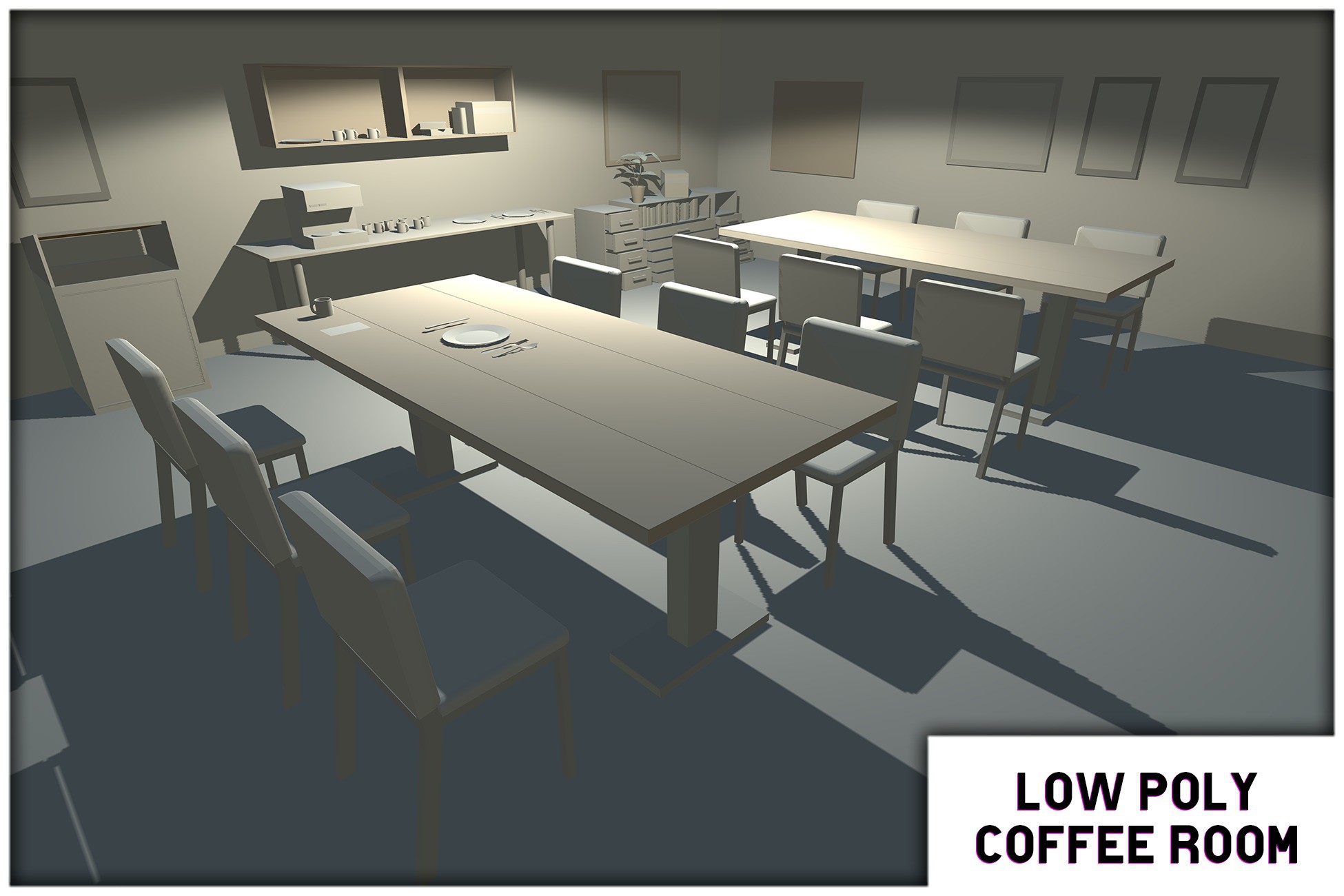 Low Poly Coffee Room | 3D Interior | Unity Asset Store