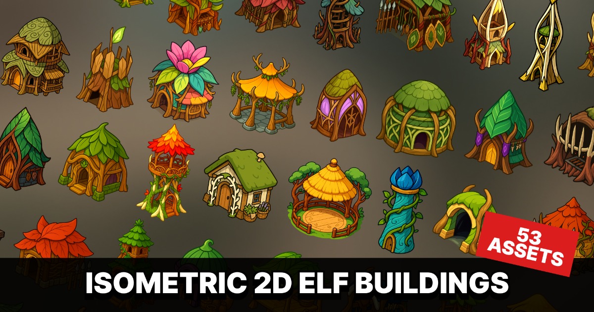 Fantasy RTS Elven Building Icons for Base Building and City-Building ...