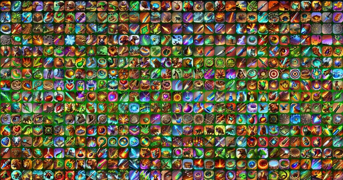 500+ hunter skill icons | 2D Icons | Unity Asset Store