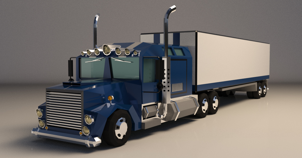 Low Poly Lorry Truck | 3D Land | Unity Asset Store