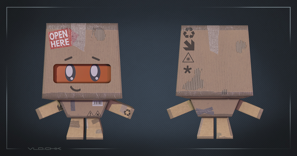 Сute cardboard boy | Characters | Unity Asset Store