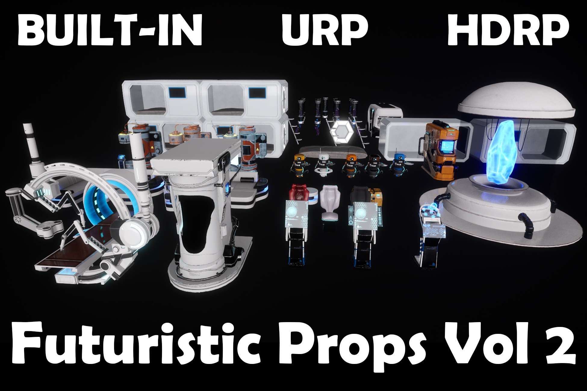 Ultimate Futuristic Props Bundle Pack Scifi - Volume 2 | 3D Props ...